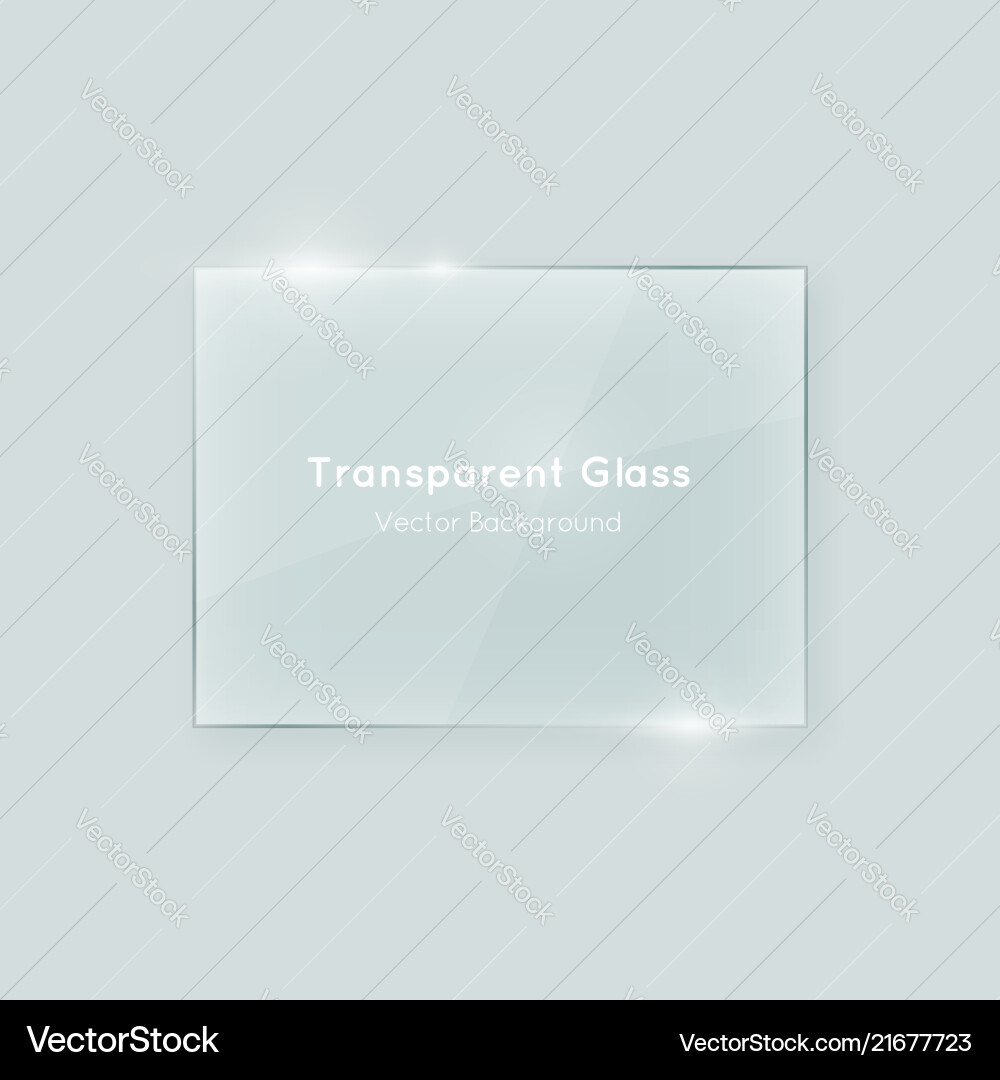 Glass banner Royalty Free Vector Image - VectorStock