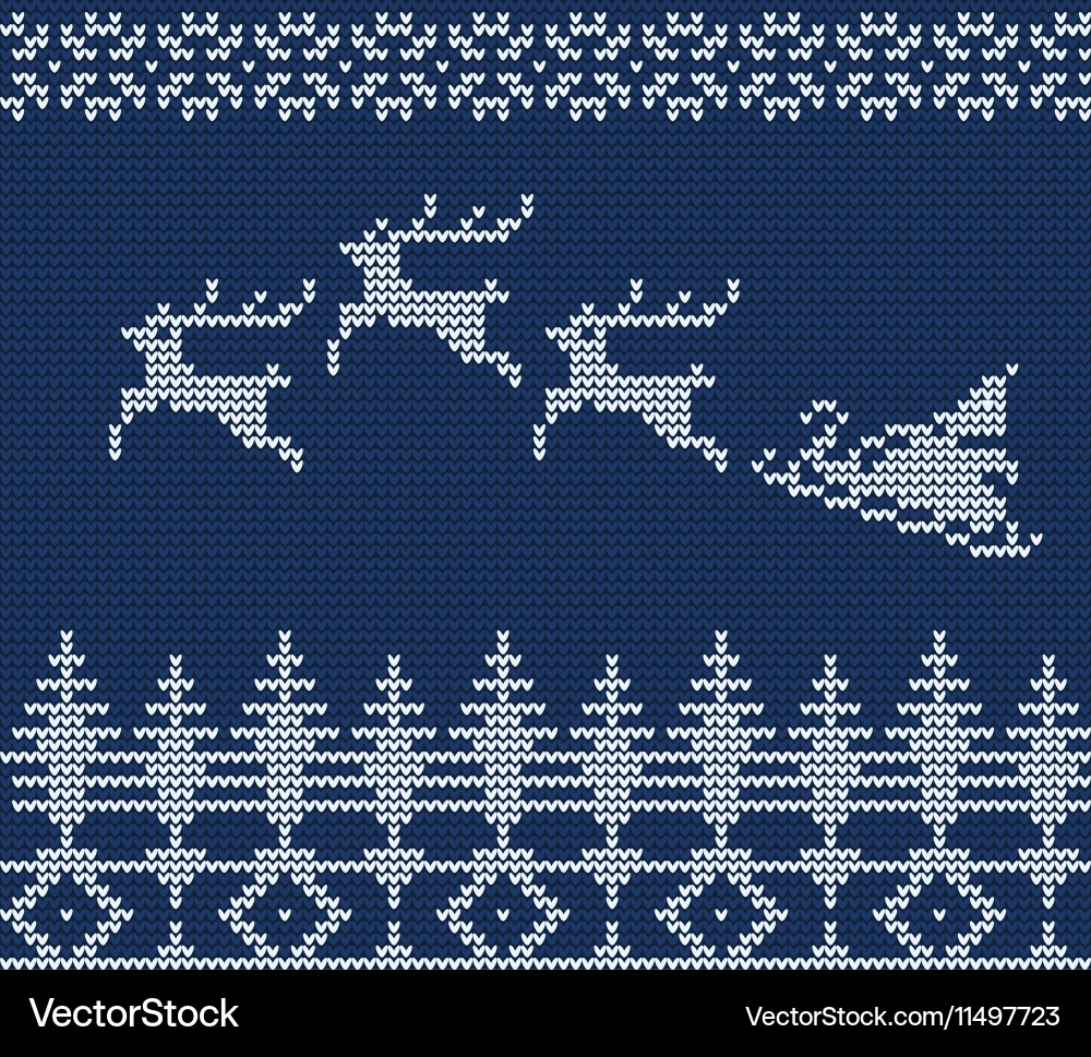 Knitted sweater pattern Royalty Free Vector Image