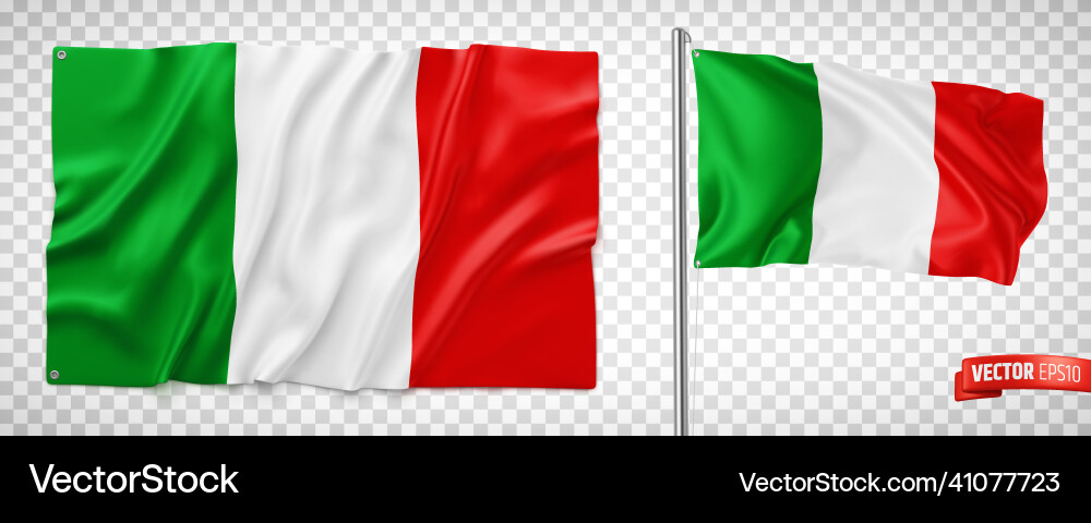 Realistic flags Royalty Free Vector Image - VectorStock