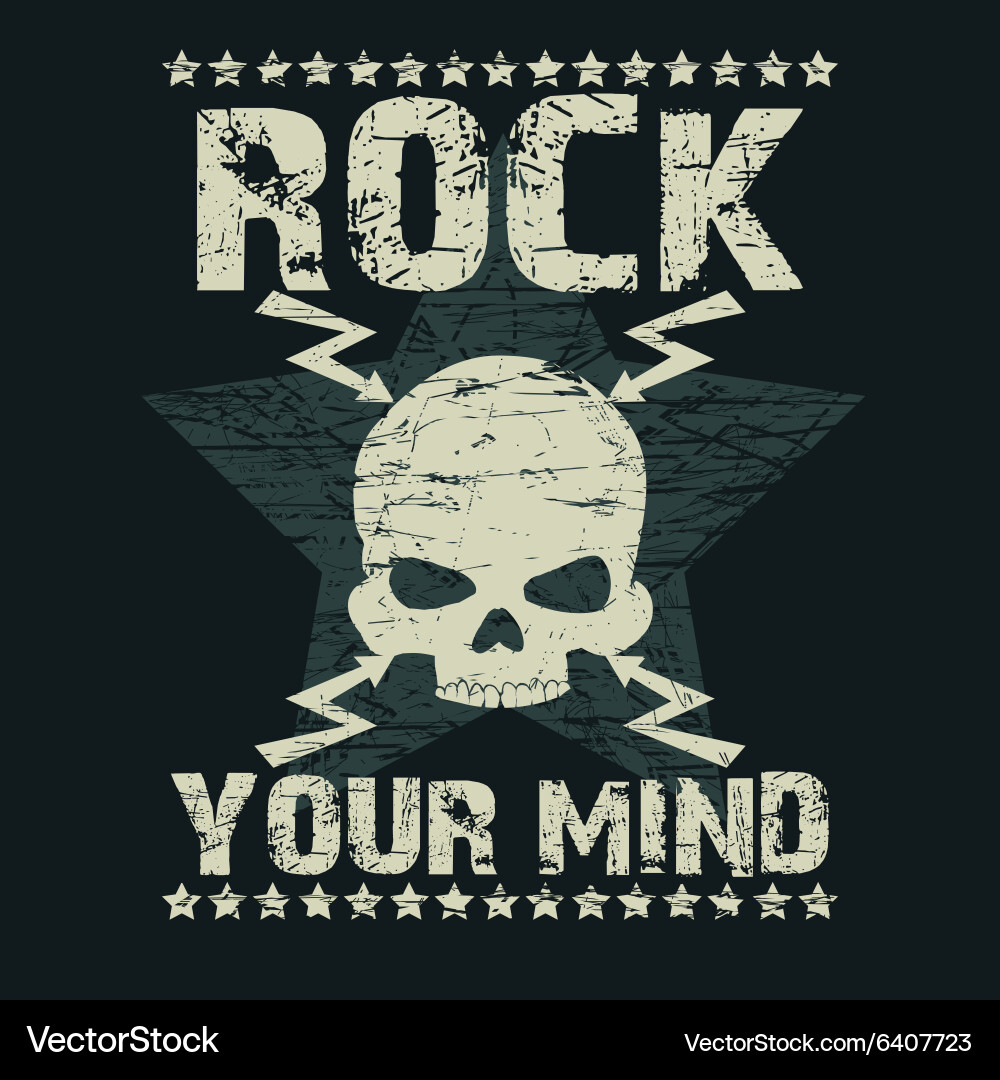 Rock t-shirt typography Royalty Free Vector Image