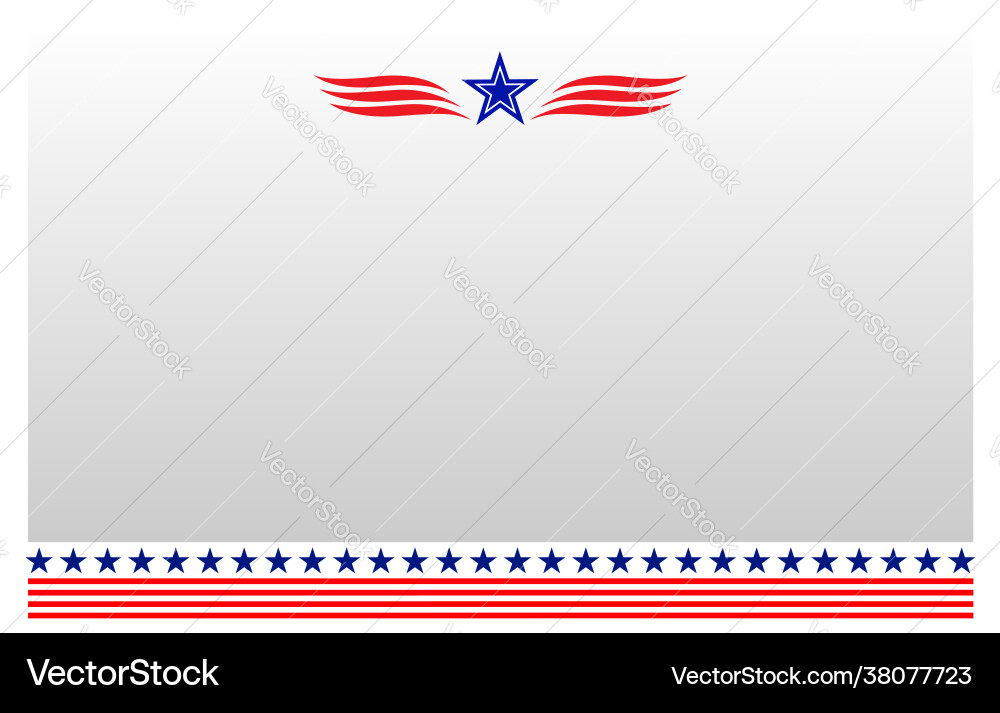Usa flag symbols frame border banner Royalty Free Vector