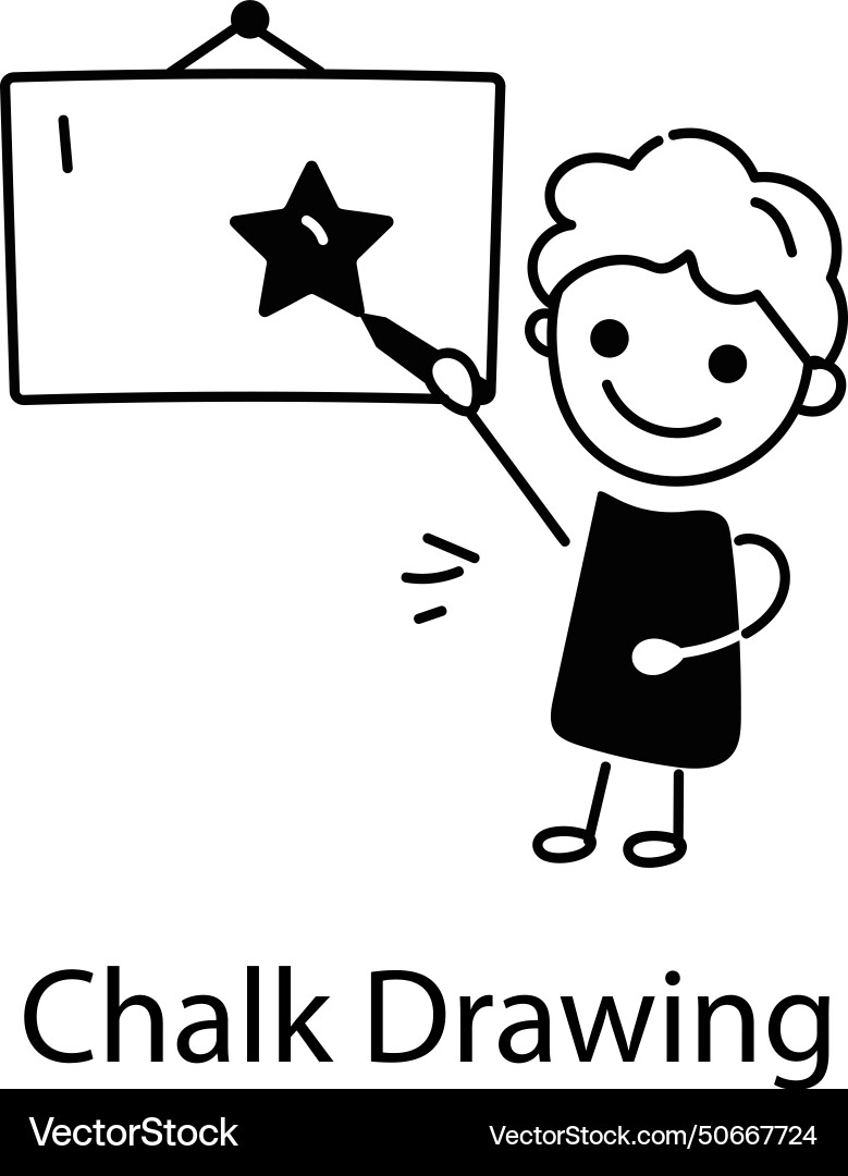 Chalk drawing Royalty Free Vector Image - VectorStock