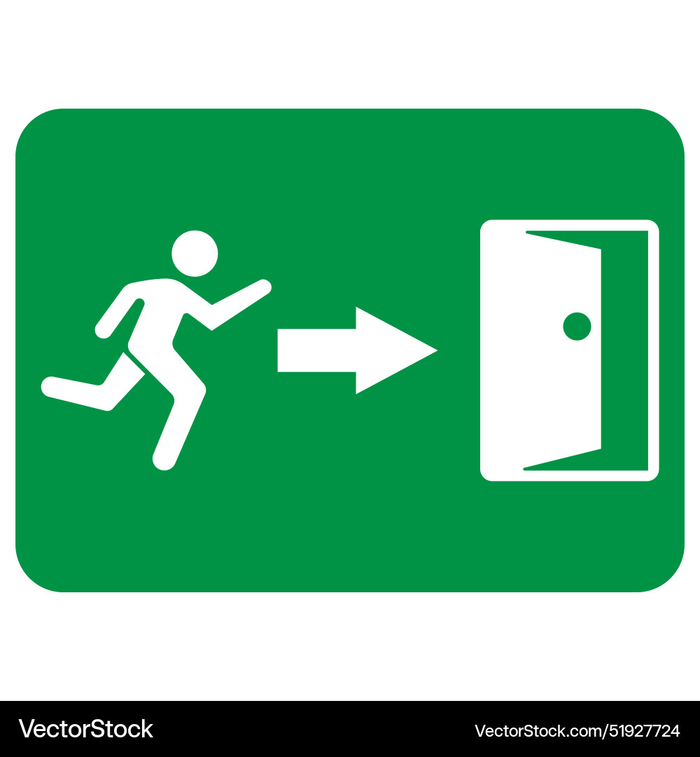 Emergency exit sign set icon Royalty Free Vector Image
