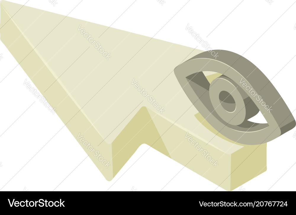 Eye cursor icon isometric style Royalty Free Vector Image