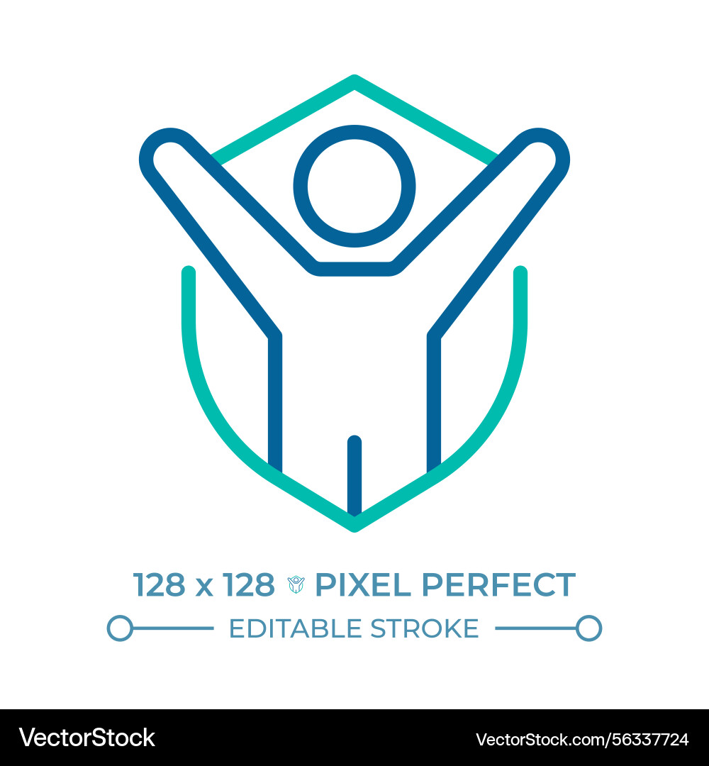 Human Security Shield Icon Royalty Free Vector Image