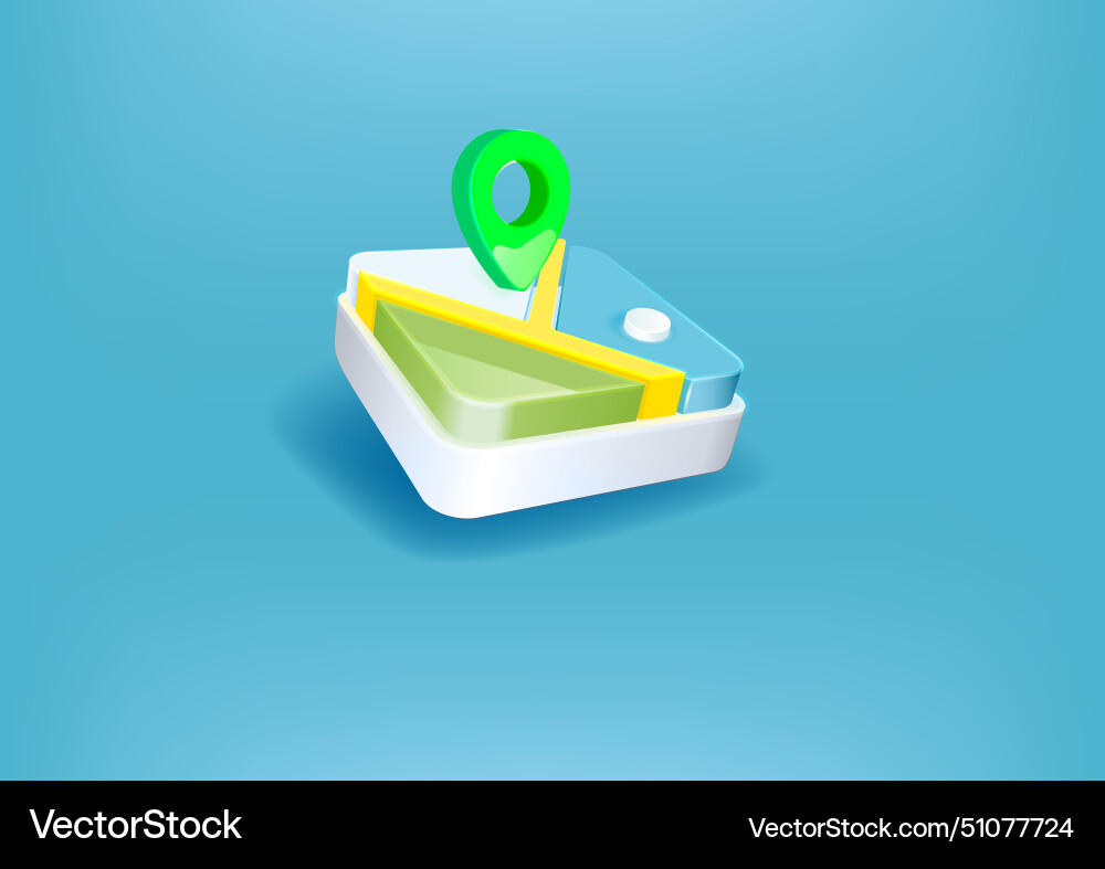 Icon navigator pin location checking on world map Vector Image