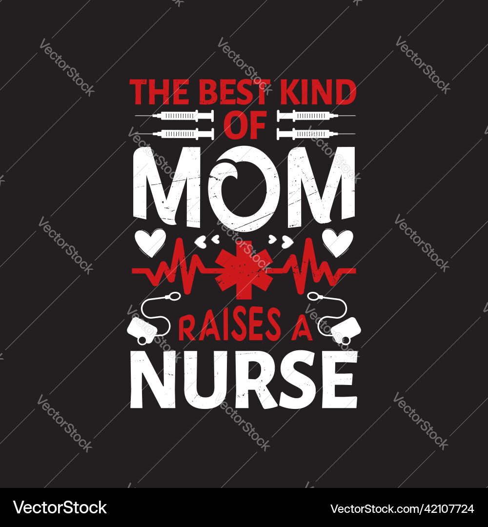 Nurse typographic quotes slogan design Royalty Free Vector
