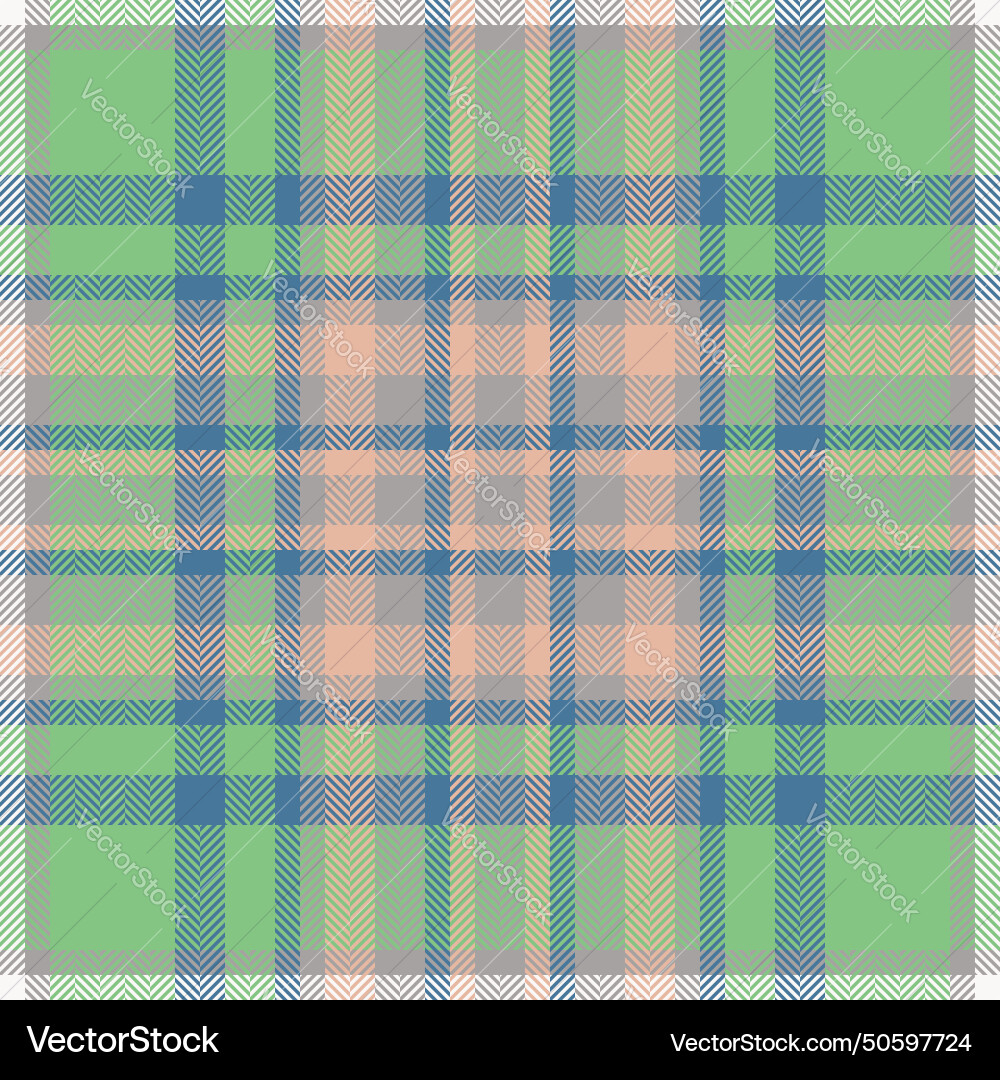 Plaid check pattern in green color seamless Vector Image