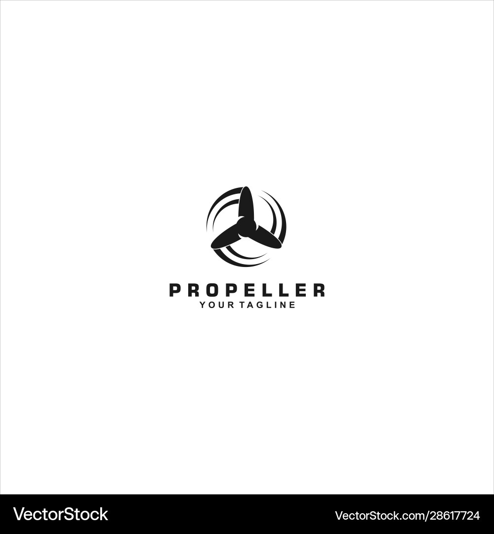Propeller Logo Template - Circular Royalty Free Vector Image