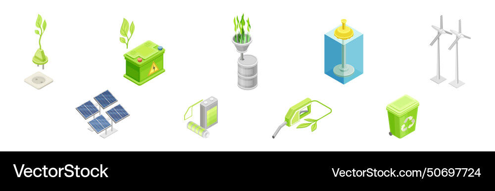 Renewable green energy source technology Vector Image