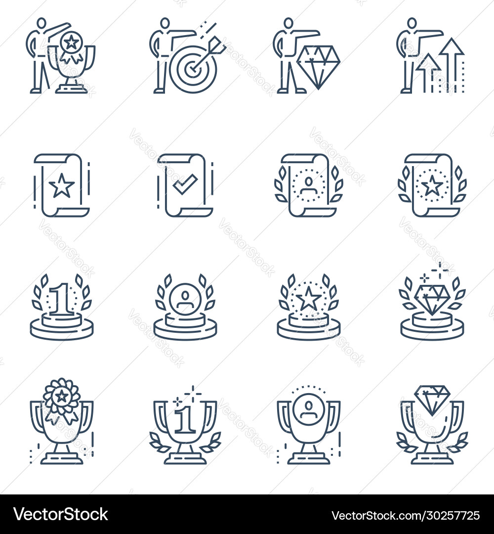 Excellence award employee month Royalty Free Vector Image