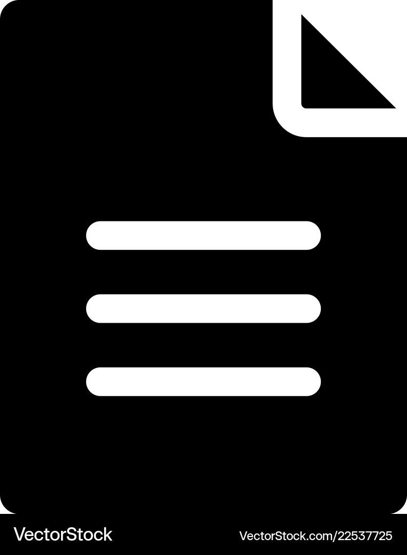 File icon paper symbol Royalty Free Vector Image