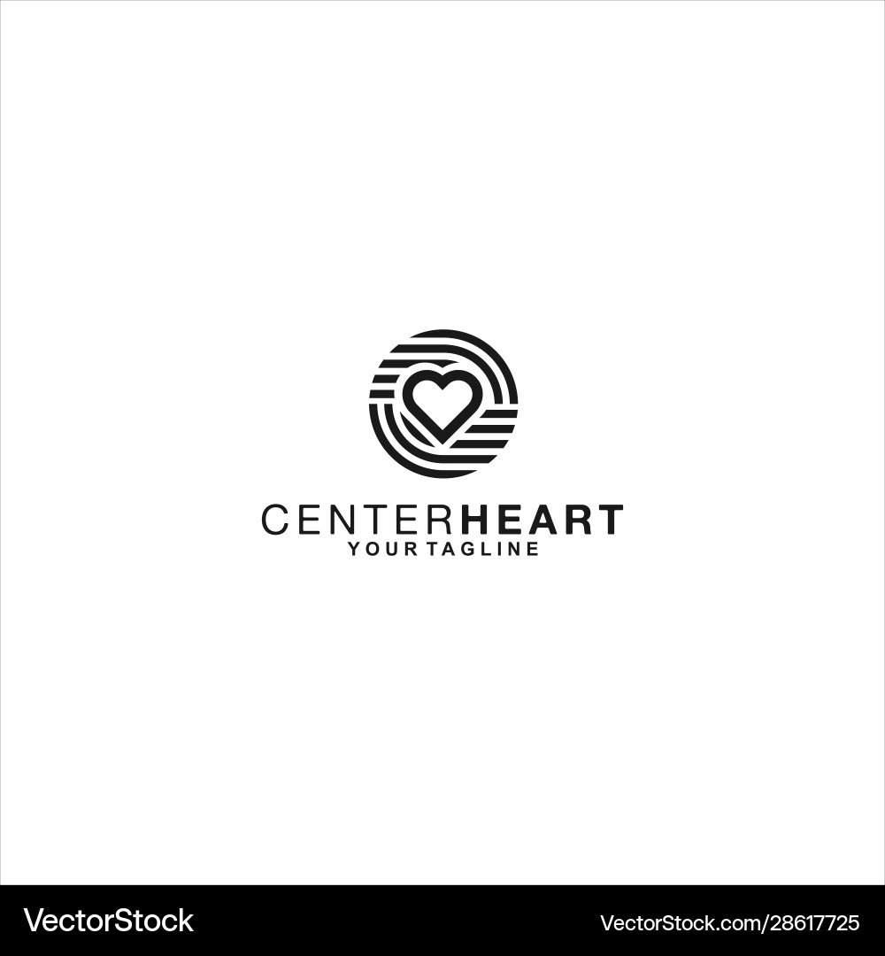 Heart logo template design idea Royalty Free Vector Image