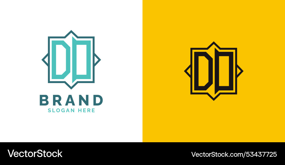 Modern do monogram logo design initial letter Vector Image