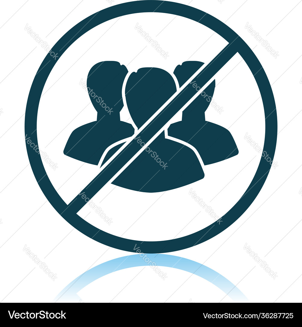 No meeting icon Royalty Free Vector Image - VectorStock