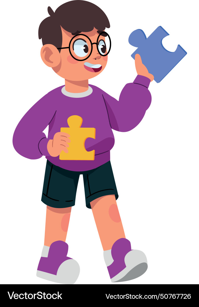Autism boy cartoon Royalty Free Vector Image - VectorStock