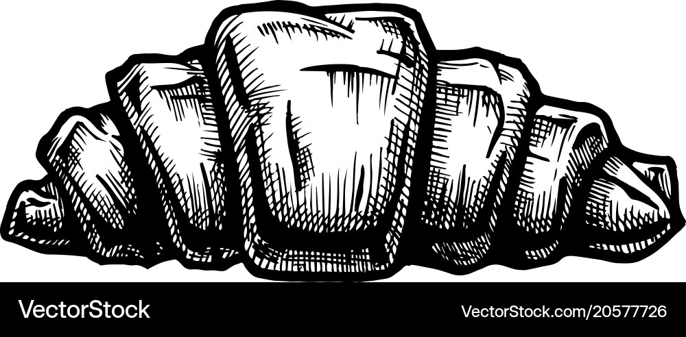Croissant Royalty Free Vector Image - VectorStock