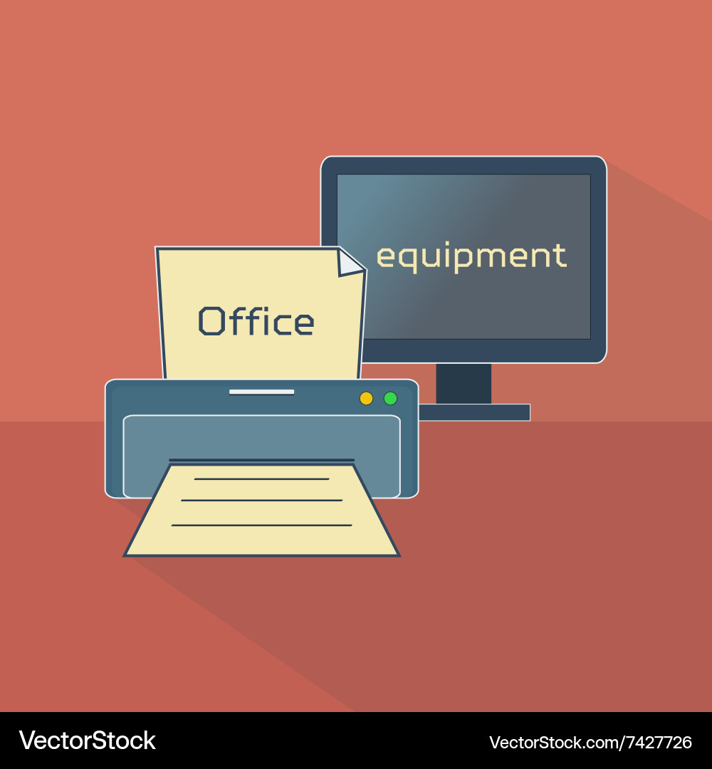 Office equipment logo Royalty Free Vector Image