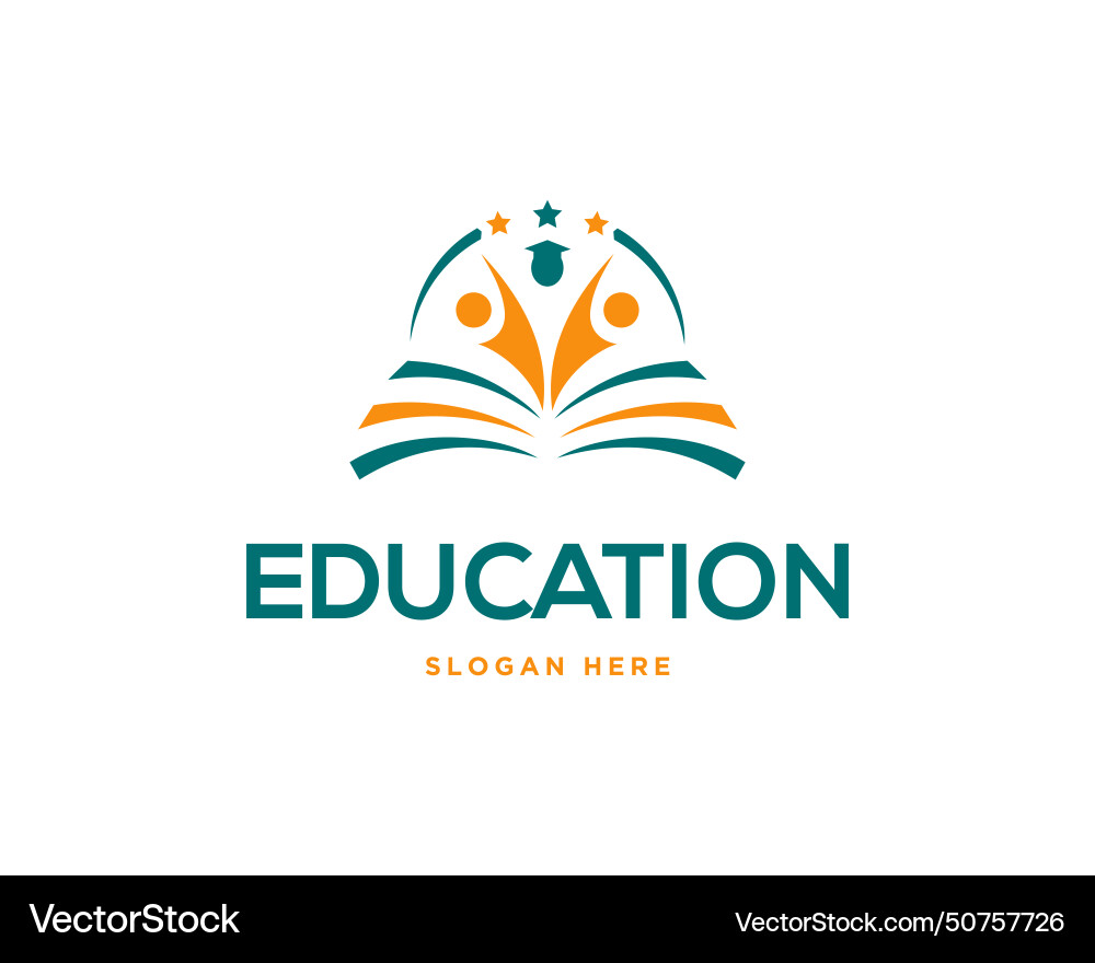 Success life education logo design Royalty Free Vector Image