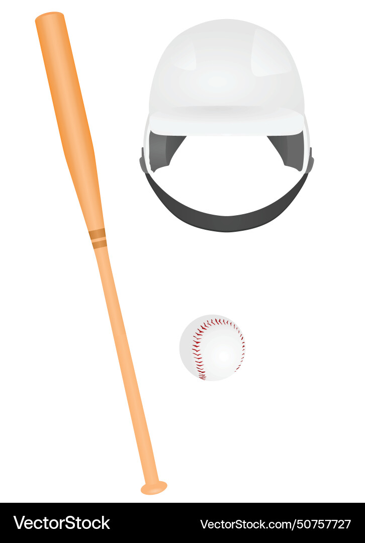 Baseball ball and bats Royalty Free Vector Image