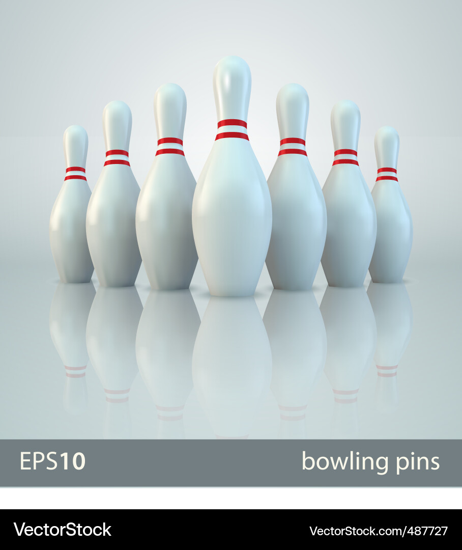 Bowling pins Royalty Free Vector Image - VectorStock