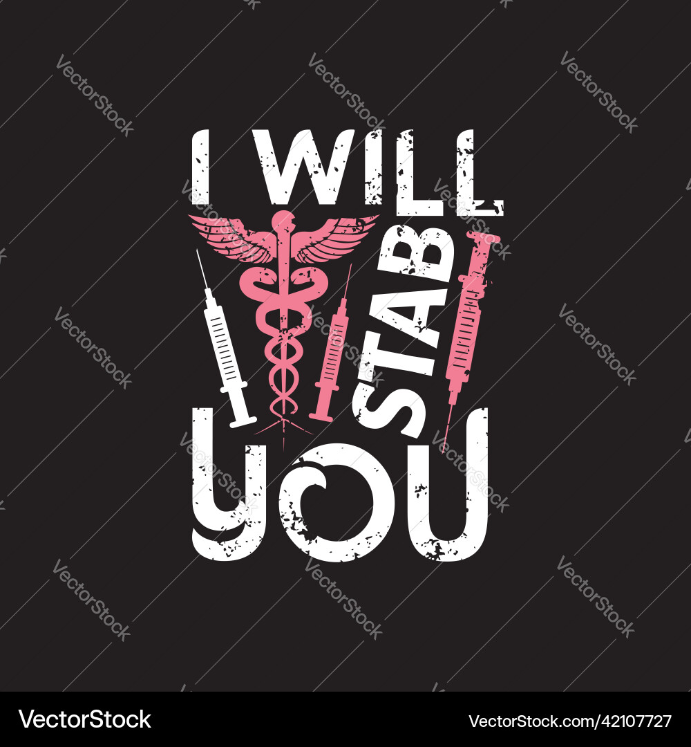 Nurse typographic lettering quotes design Vector Image