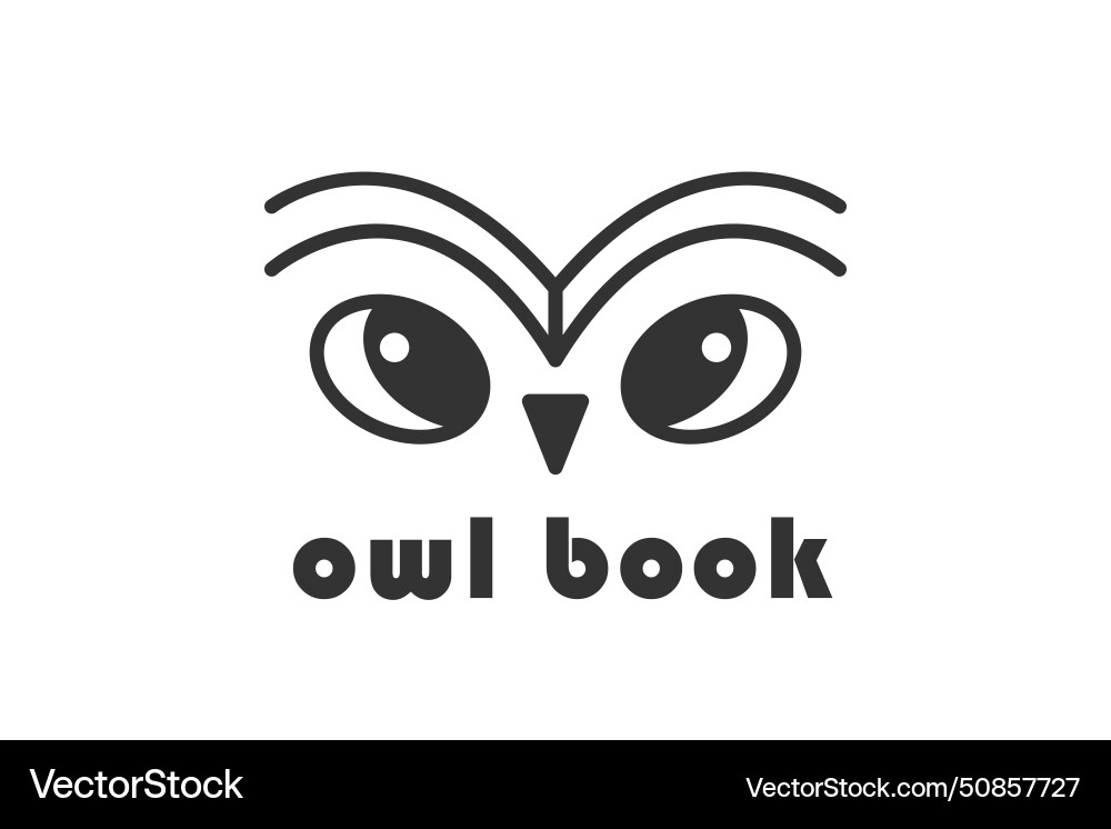 Owl book logo design abstract Royalty Free Vector Image