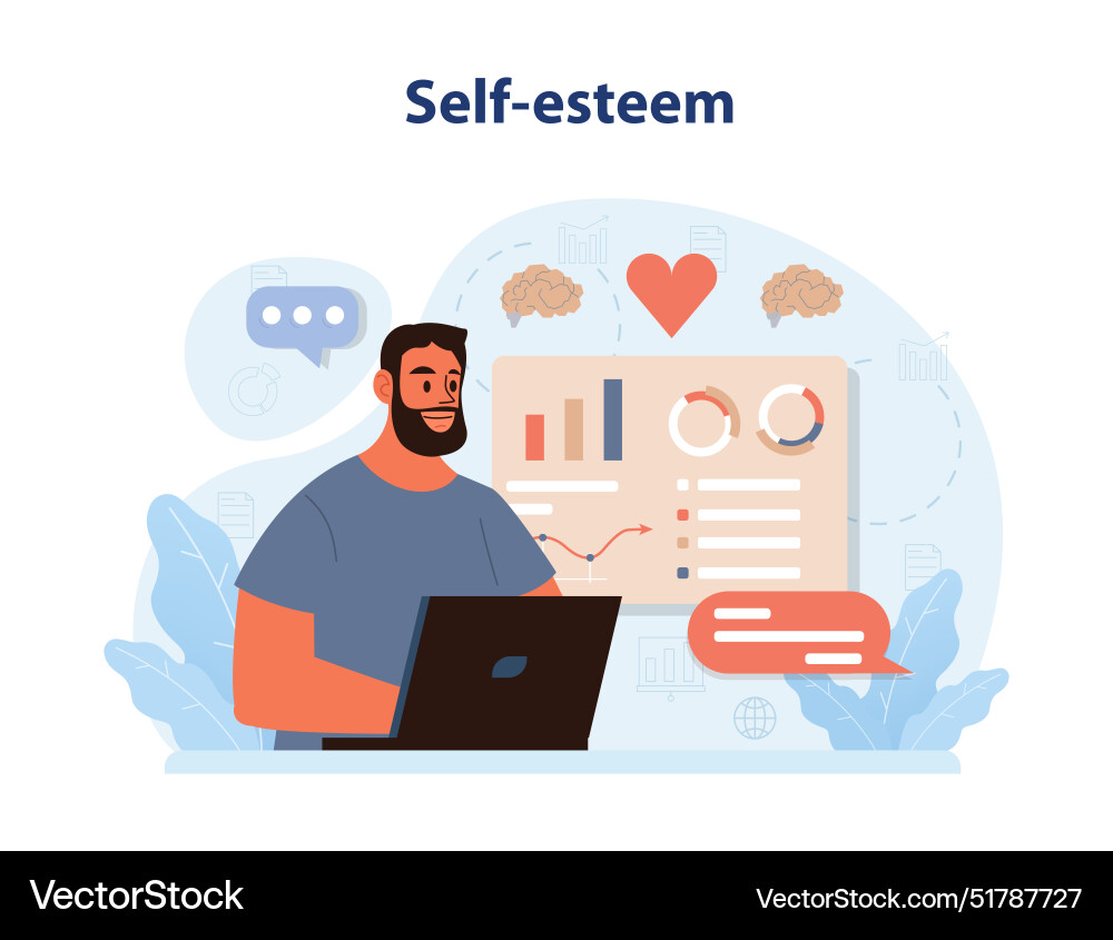Personal growth self-esteem employee soft skill Vector Image