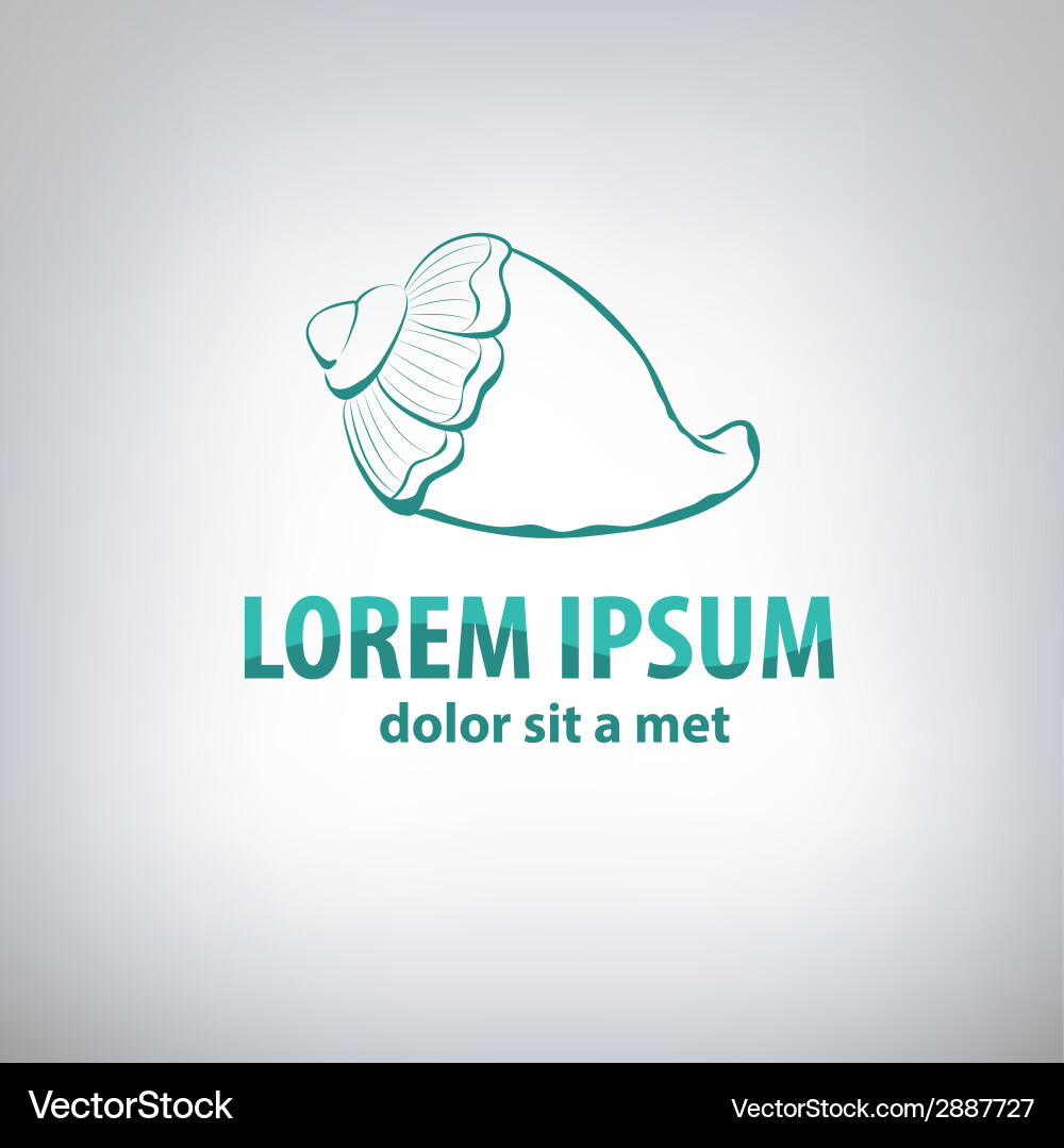 Shell abstract logo template Royalty Free Vector Image