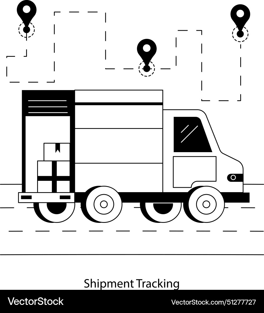 Shipment tracking Royalty Free Vector Image - VectorStock