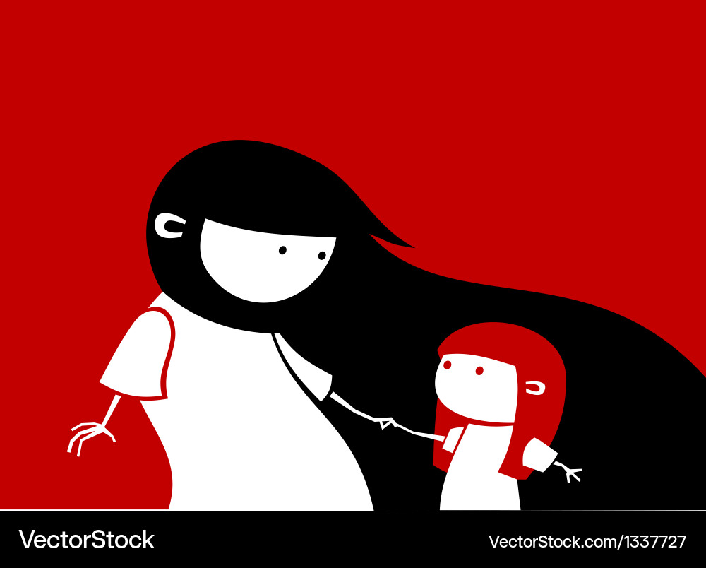 Two girls Royalty Free Vector Image - VectorStock