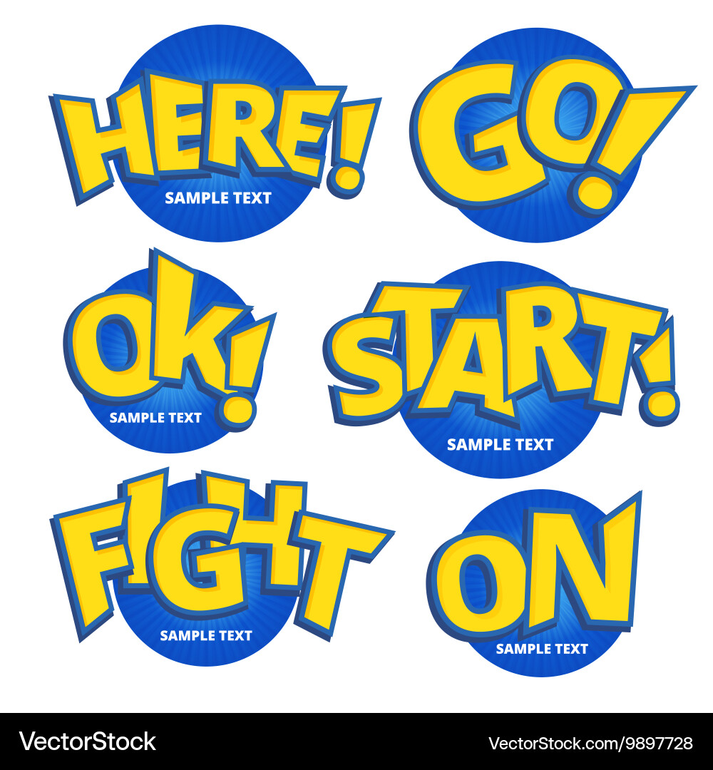 Different phrases written like as pokemon logo Vector Image