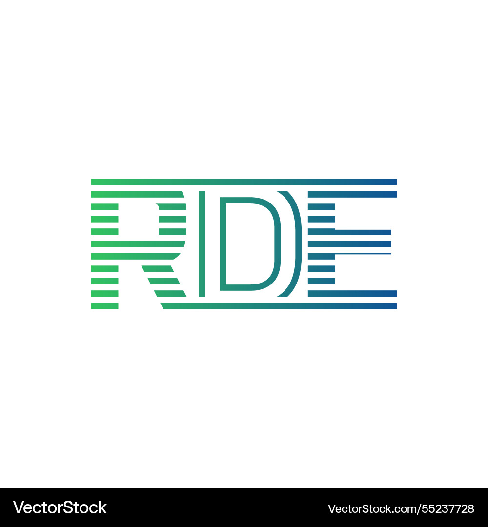 Modern rde logo design letter minimalist Vector Image