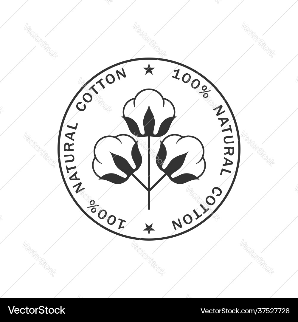 Natural cotton Royalty Free Vector Image - VectorStock