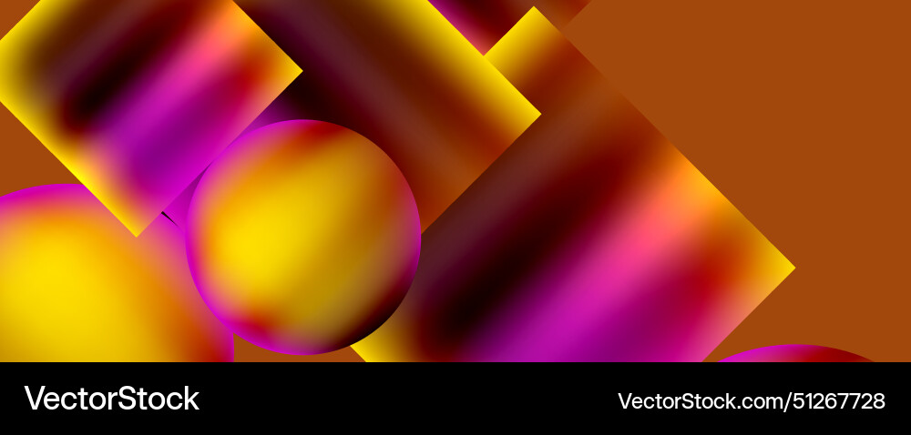 Neon color abstract geometric shapes background Vector Image