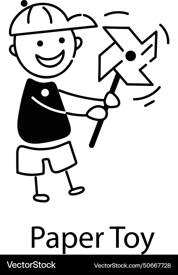 Paper toy Royalty Free Vector Image - VectorStock