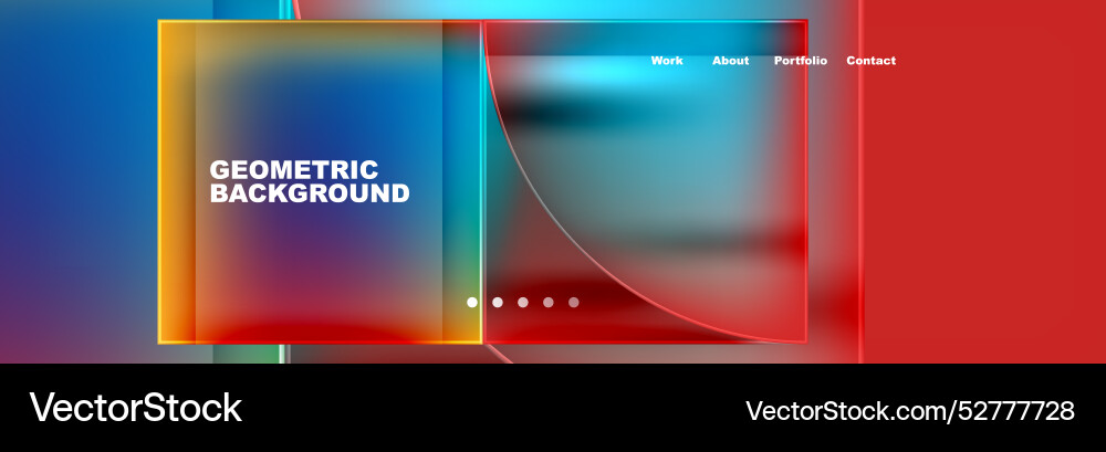 Round triangles and squares web site page template