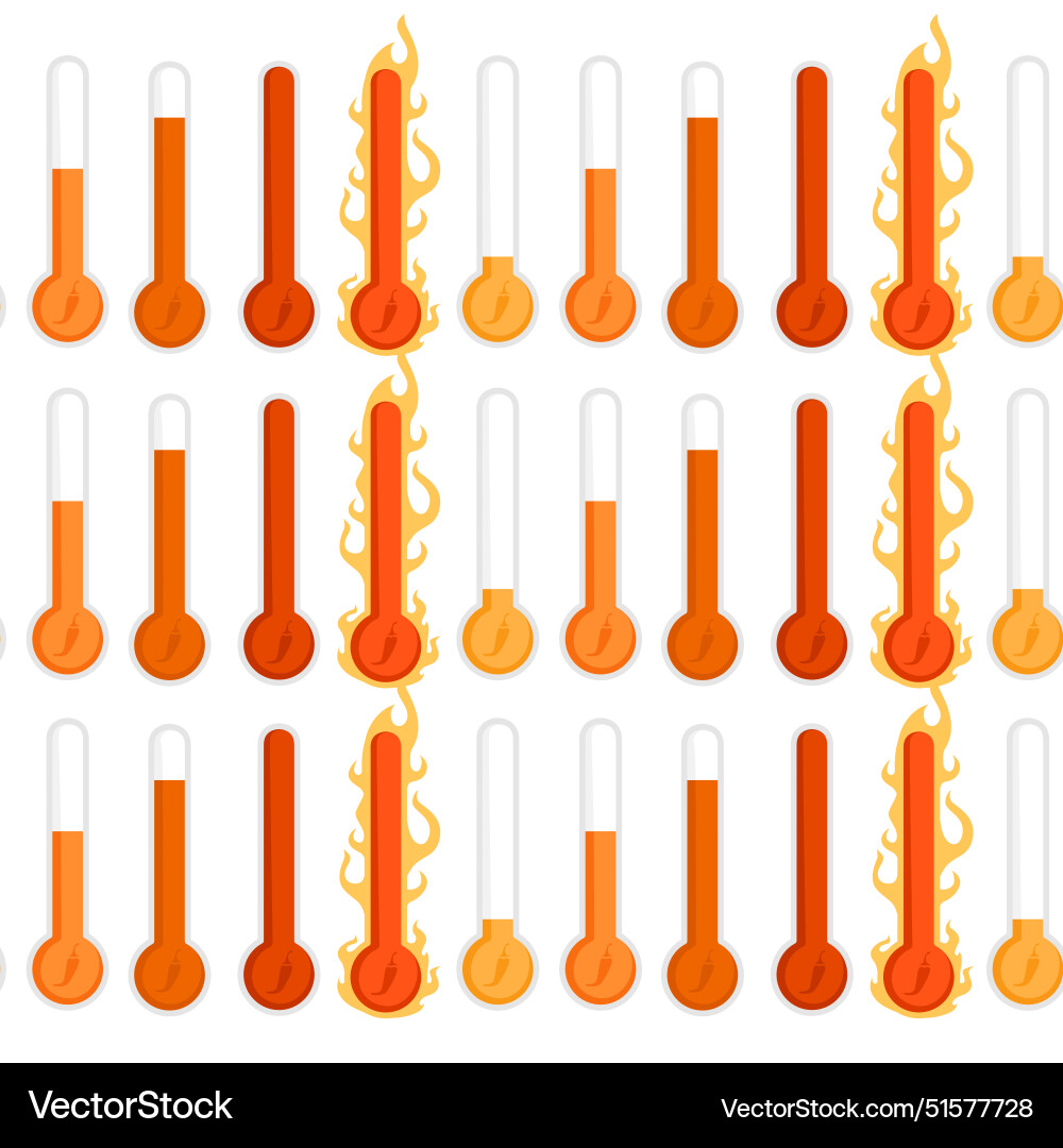 Seamless pattern scoville pepper heat scale low Vector Image