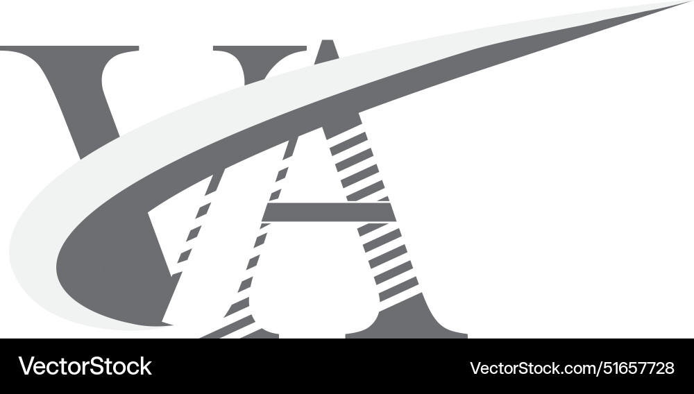 Va logo design va shape logo av letters logo Vector Image