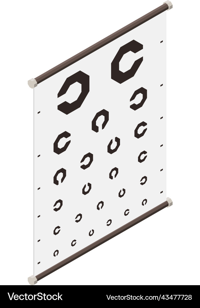 Vision chart board composition Royalty Free Vector Image