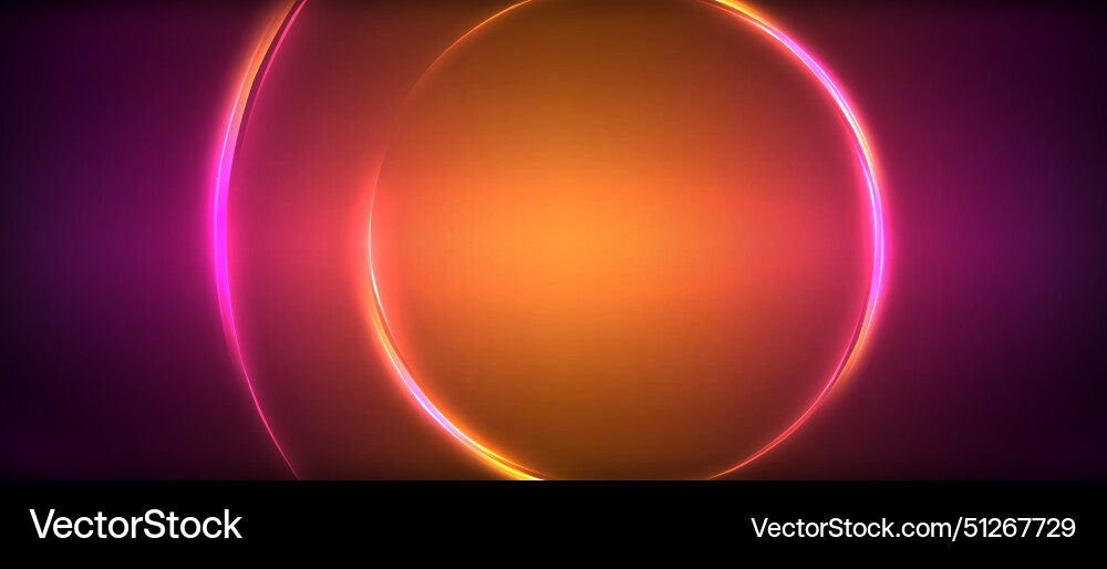 An electric blue circle shining on a cosmic canvas