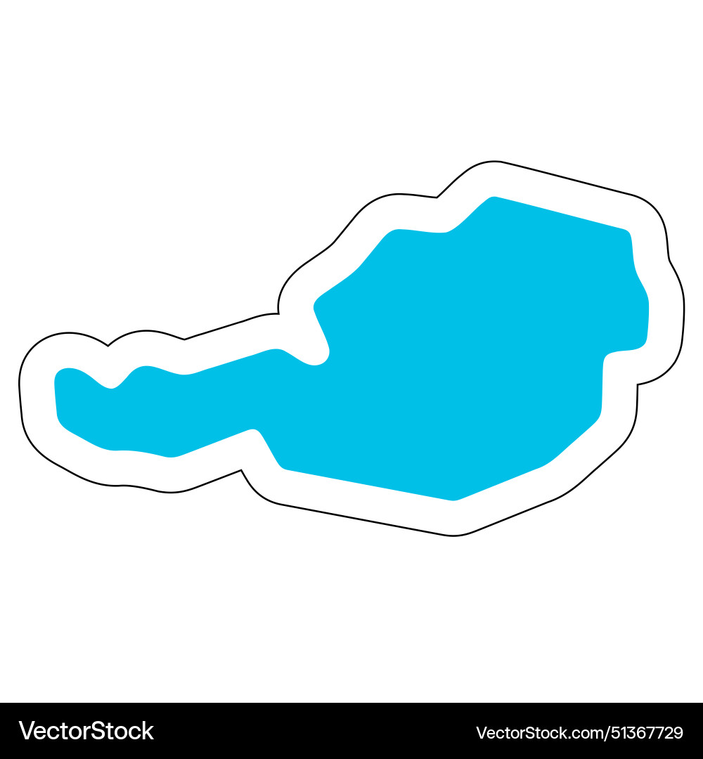 Austria country map sticker Royalty Free Vector Image