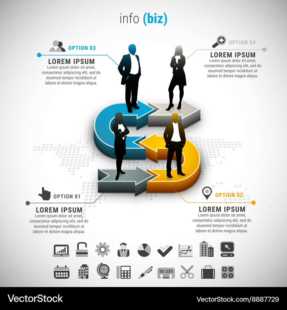 Business infographic Royalty Free Vector Image