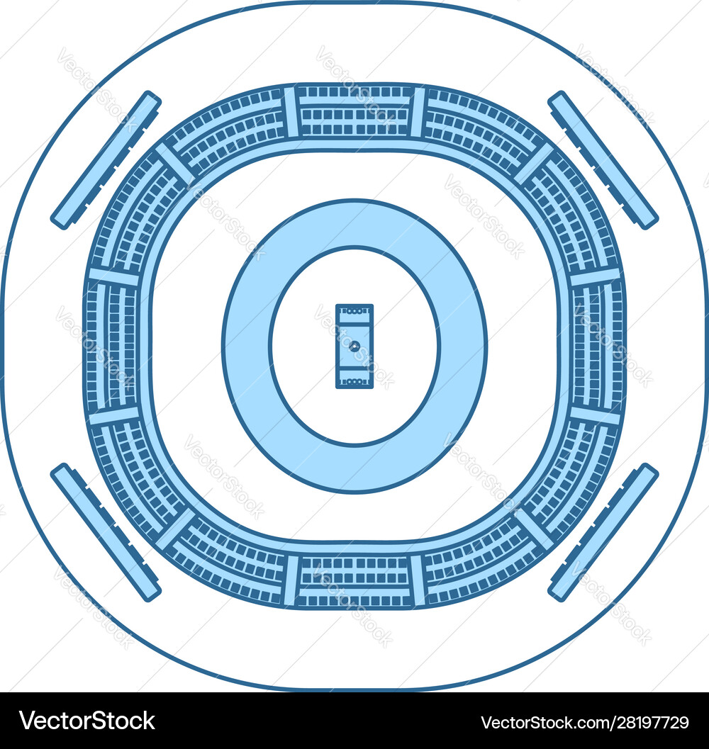 Cricket stadium icon Royalty Free Vector Image