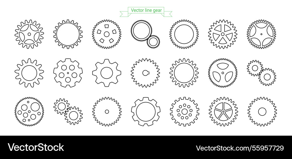 Gear shape icon for laser engraving sign Vector Image