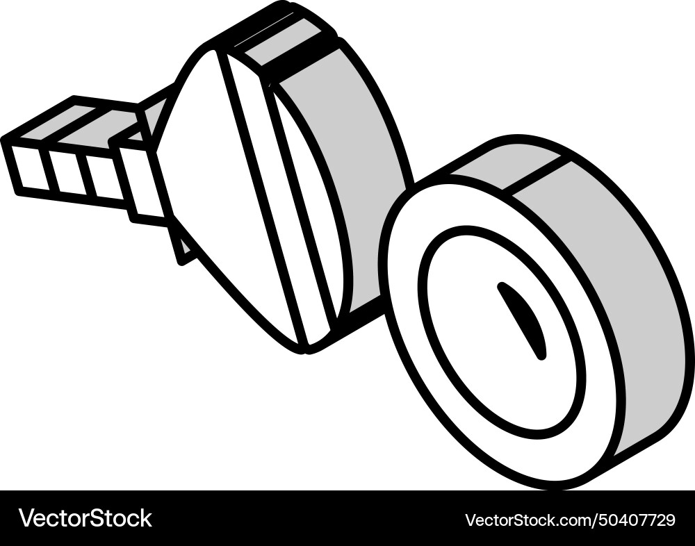 Knobs pull hardware furniture fitting isometric Vector Image