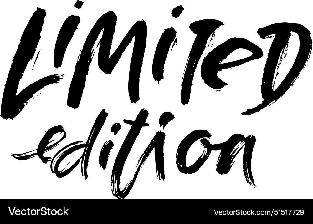 Limited edition modern lettering design Royalty Free Vector
