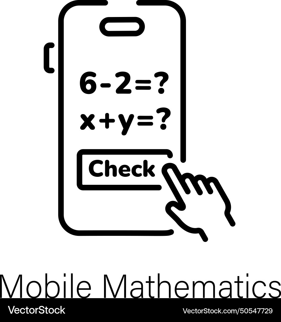 Mobile mathematics Royalty Free Vector Image - VectorStock