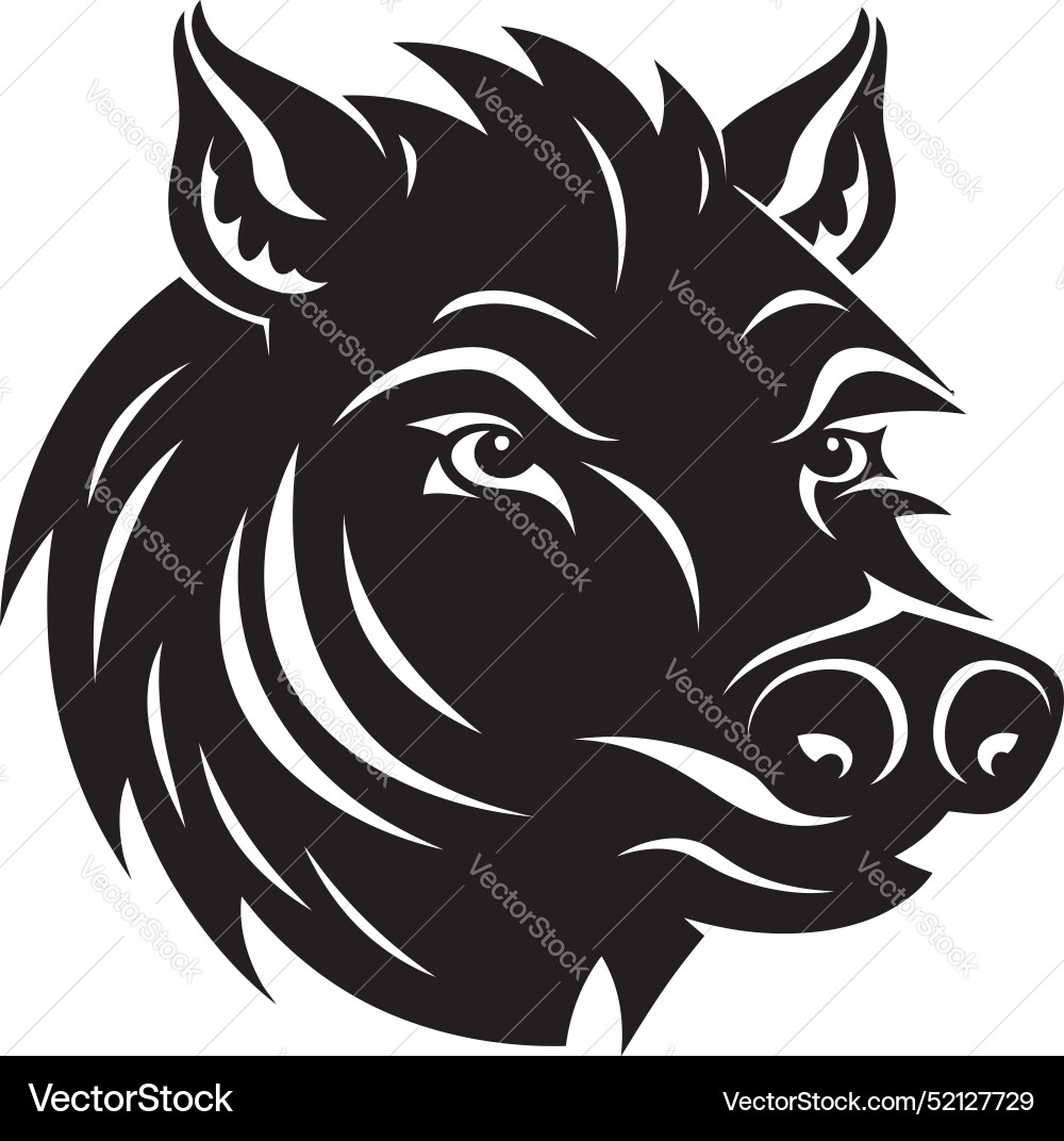 Snorting sovereign wild boar graphics thunderous Vector Image