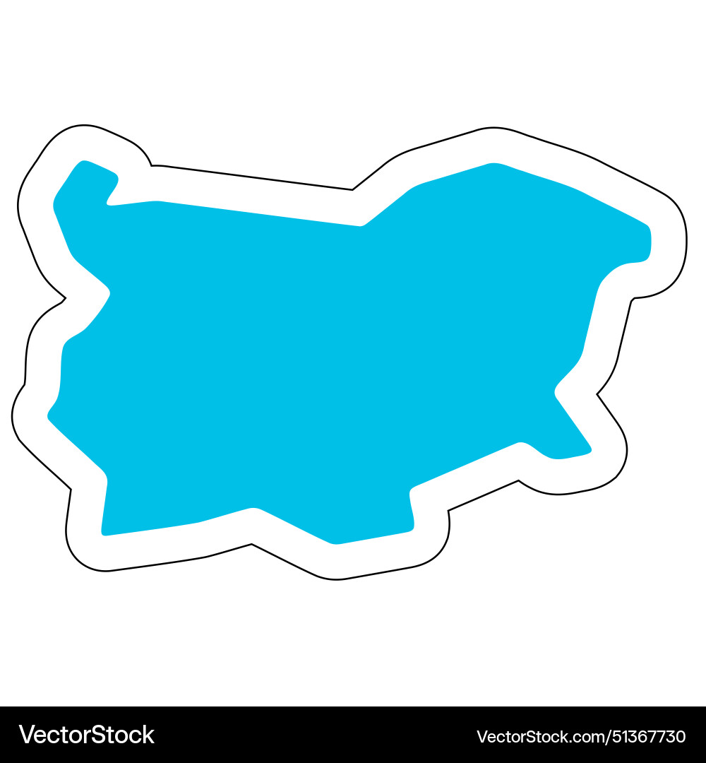 Bulgaria country map sticker Royalty Free Vector Image